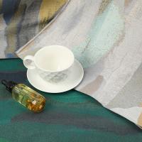 China Good quality European Style Simple Chenille Jacquard Retro Curtain Fabric for sale