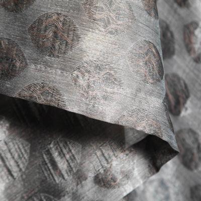 China Good quality Gold Silk Jacquard Luxury Transparent Curtain Yarn Wholesale for sale