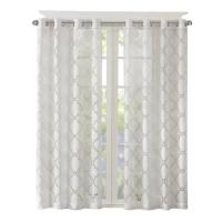 China Simple Modern Diamond Geometry White Sheer Curtain Window Curtains For Living Room for sale