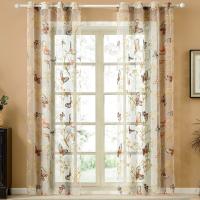 China Butterfly Floral Noble High Quality Sheer Curtain Window Screen Living Room Bedroom Luxury Sheer Fabric Window Curtain for sale