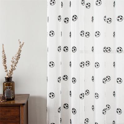 China New football embroidery window home fabric curtain for the children's room for sale