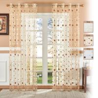 China Wholesale Factory Fancy Window Sheer Voile Fabric Lace Curtain for home for sale