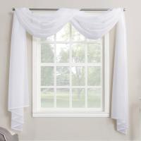China High Quality White Sheer Curtain Fabric Fairy Balcony Living Room Translucent Curtains Solid Color Pure Curtains for sale