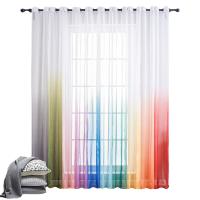 China Simple Gradient Colorful Noble High-quality Sheer Curtains Bedroom Curtains Living Room Window Curtain Fabric for sale