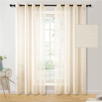 China Dropshipping Hot Sale Ready Made pure color  Curtains Tulle Voile Sheer Curtain Home for sale