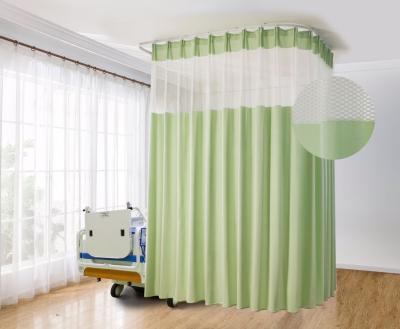 China 100% Polyester hospital curtains with nets dividers space privacy clinic finished curtains for hospitals for sale