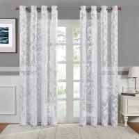 China Factory Solid Color Snowflake Warp Knitting Yarn Bedroom Window Living Room Sheer Curtain for sale