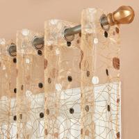 China Wholesale Factory Fancy Window Sheer Voile Fabric Lace Home Curtains Living Room for sale