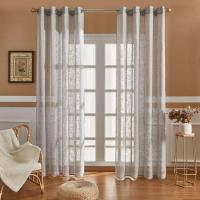 China Factory Solid Color Snowflake Warp Knitting Yarn Bedroom Window Living Room Sheer Curtain for sale