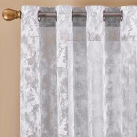 China Decorative Beads Solid Color Snowflake Warp Knitting Yarn Living Room Sheer Curtain Sheer for sale