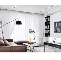 China Amazon Hot-Sale European style Soft tonal gauze solid color diamond sheer curtain for guesthouse program for sale