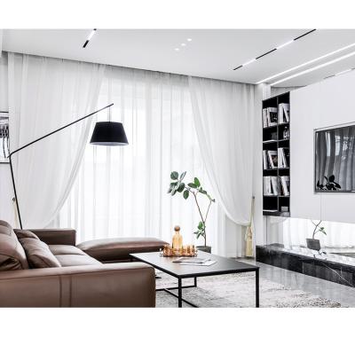 China Amazon Hot-Sale European style Soft tonal gauze solid color diamond sheer curtain for guesthouse program for sale