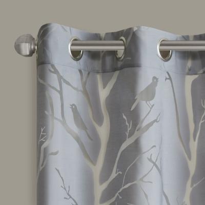 China Hot selling Ready made factory foreign trade white bird branch sheer curtain for bay window living room for sale