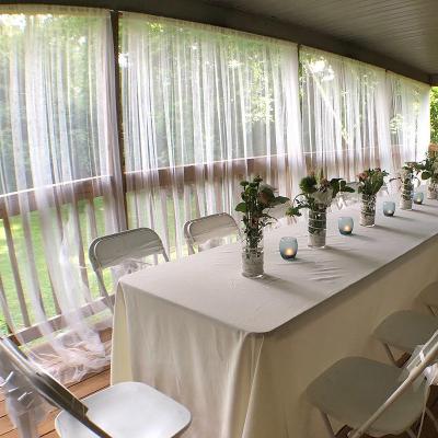 China Hot selling New design light soft luxury high class transparent gauze for wedding decoration for sale