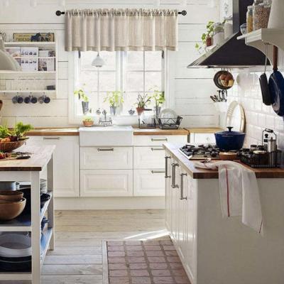China Hot selling new Kitchen curtain half-window screen transparent valance set partition sheer curtain for sale