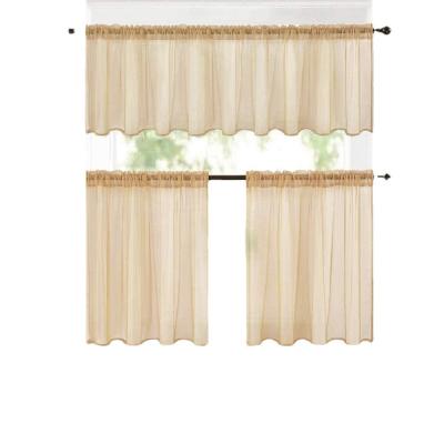 China Hot selling New Solid Color Clean And Simple Kitchen Curtains High Quality Hot Sale Curtain Fabric for sale