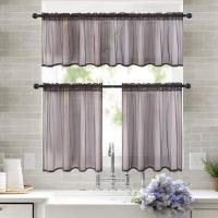 China Hot selling  Small window door heavy printed blackout curtain kitchen bedroom kid room curtain short for sale