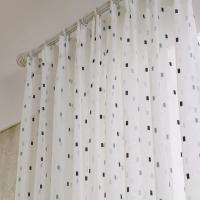 China Good sale Cut yarn netting with polyester dense bamboo sheer curtain for sale