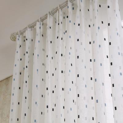 China Good sale Cut yarn netting with polyester dense bamboo sheer curtain for sale