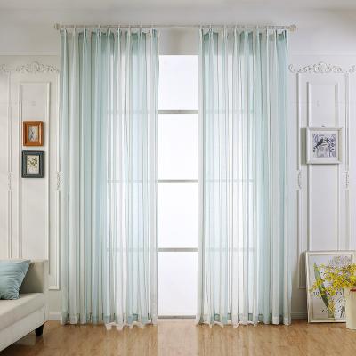 China Good sale Cotton slub yarn light green fashion transparent window screen for sale