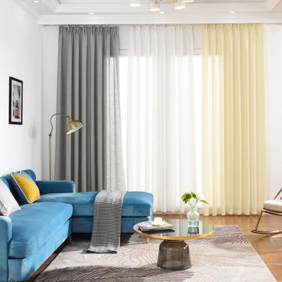 China Good sale Thickened matted solid color window netting simple modern light transmission for sale