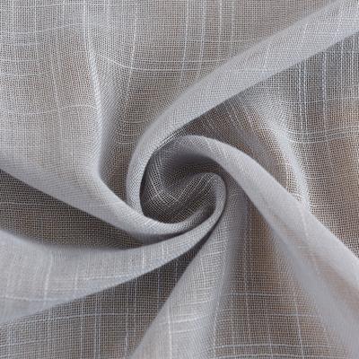China Good sale Cross cotton slub gauze curtain plain color simple cotton gauze curtain for sale
