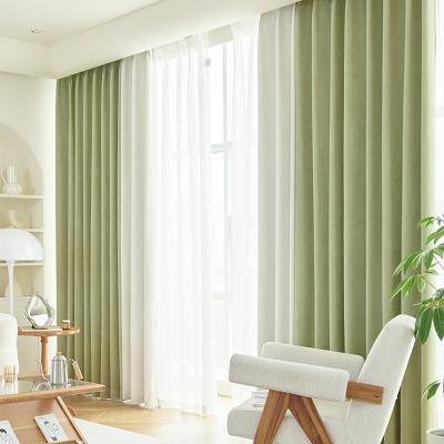 China Good sale Chenille herringbone curtain luxury thickened shading new ins heightened window screen for sale