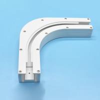 China Plastic+Aluminum Motorized Electric Curtain Track 90 Degree To Complete The Barge Connector for sale