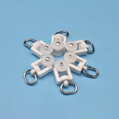 China Plastic+Metal Motorized Electric Curtain Track  Components Wheel for sale