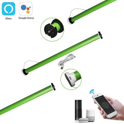 China Wifi Window Smart Home Motorized  Vertical Roller Electr Blinds Battery Tubular roller blind solar Motor For zebra roller Blinds for sale