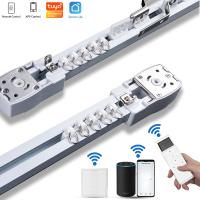 China Remote Smart Aluminium Motorized Curtain System Electric Track Curtain Poles for sale