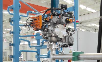 China Lubricant Additives Sanitary Pigging Systems 3 Way Distribution Valve for sale