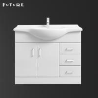 China 850*475*230mm Bathroom Wash Basin Cabinet White Freestanding Vanity Unit for sale