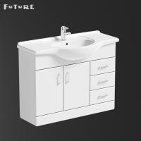 China 850*475*230mm Bathroom Wash Basin Cabinet White Freestanding Vanity Unit for sale