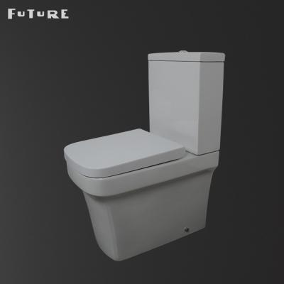 China 610*357*400MM Square Close Coupled Toilet P Trap Water Closet Eco Friendly for sale