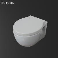 China Smooth Glazed Wall Hung Toilet Wc Round Floating Toilet Bowl Antibacterial for sale