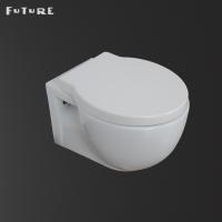 China Smooth Glazed Wall Hung Toilet Wc Round Floating Toilet Bowl Antibacterial for sale
