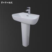 China Sturdy Freestanding Pedestal Sink 36 Inch Pedestal Sink For Home Hotel for sale