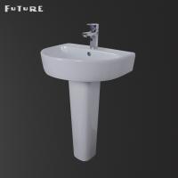 China ISO9001 19 Inch Pedestal Sink Ceramic Compact Pedestal Basin FPB950 for sale