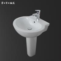 China Anti Corrosion Oval Pedestal Sink Full Pedestal Basin Standard Sinkhole for sale
