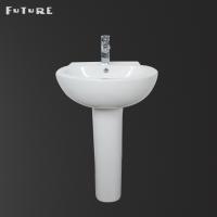 China Anti Corrosion Oval Pedestal Sink Full Pedestal Basin Standard Sinkhole for sale