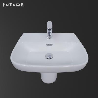 China ISO9001 Sturdy Freestanding Pedestal Basin 21 Inch Pedestal Sink for sale
