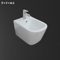 China Antirust Ceramic Wall Hung Bathroom Bidet 360mm Width For UK Market for sale
