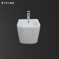 China Antirust Ceramic Wall Hung Bathroom Bidet 360mm Width For UK Market for sale