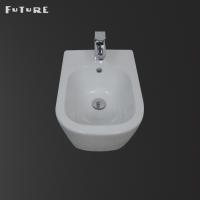 China Antirust Ceramic Wall Hung Bathroom Bidet 360mm Width For UK Market for sale