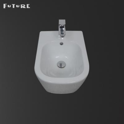 China Antirust Ceramic Wall Hung Bathroom Bidet 360mm Width For UK Market for sale
