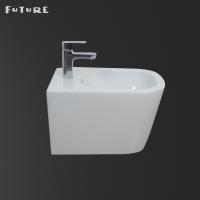 China Antirust Ceramic Wall Hung Bathroom Bidet 360mm Width For UK Market for sale