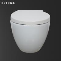 China Gravity Flushing Modern Wall Hung Toilet 380mm Wide Wall Mounted Commode for sale