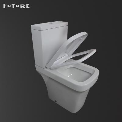 China Soft Close Seat Cover P Trap Square 18 Inch Tall Toilet White for sale