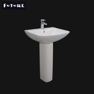 China 550mm Wide Stand Alone Pedestal Sink Basin for sale